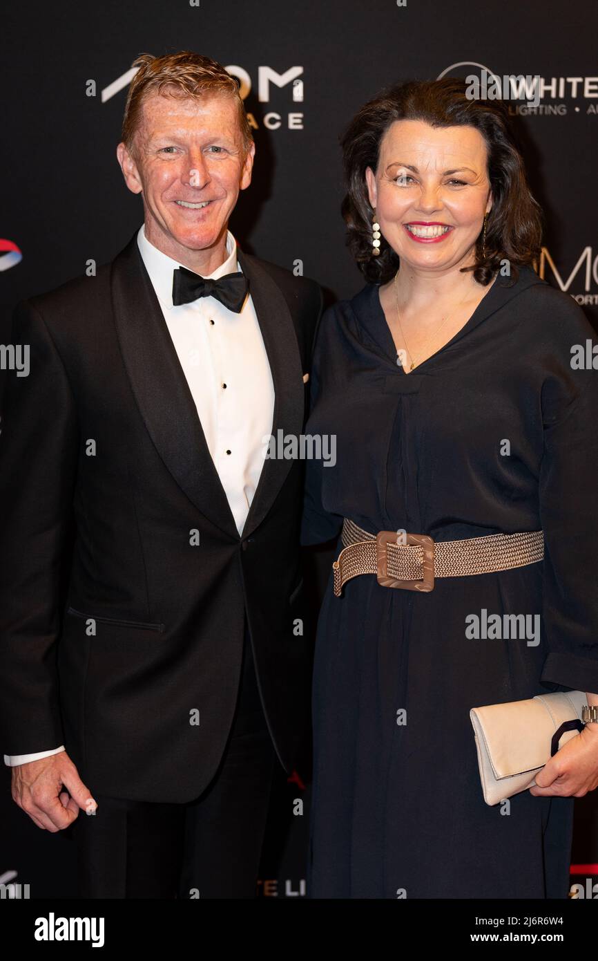 Tim Peake and Rebecca Peake arriving at the Aim Higher Gala ...