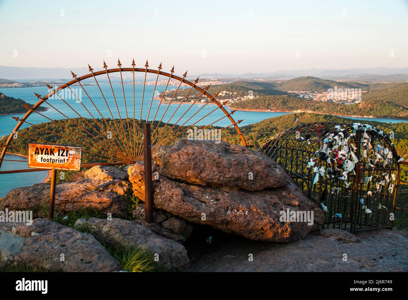 Devil's Table known as Seytan Sofrasi, Turkey. Place devil's footprint ...
