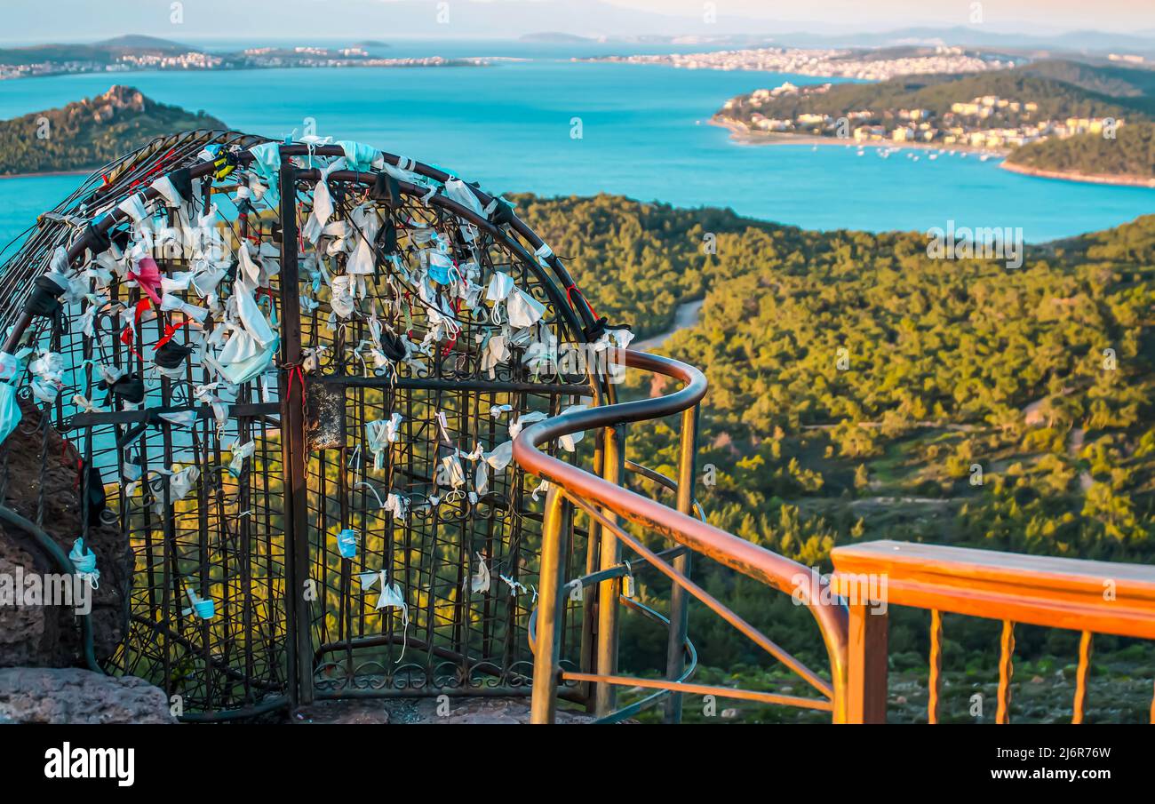 Devil's Table in Ayvalik, Turkey. Known as place devil's footprint. It ...