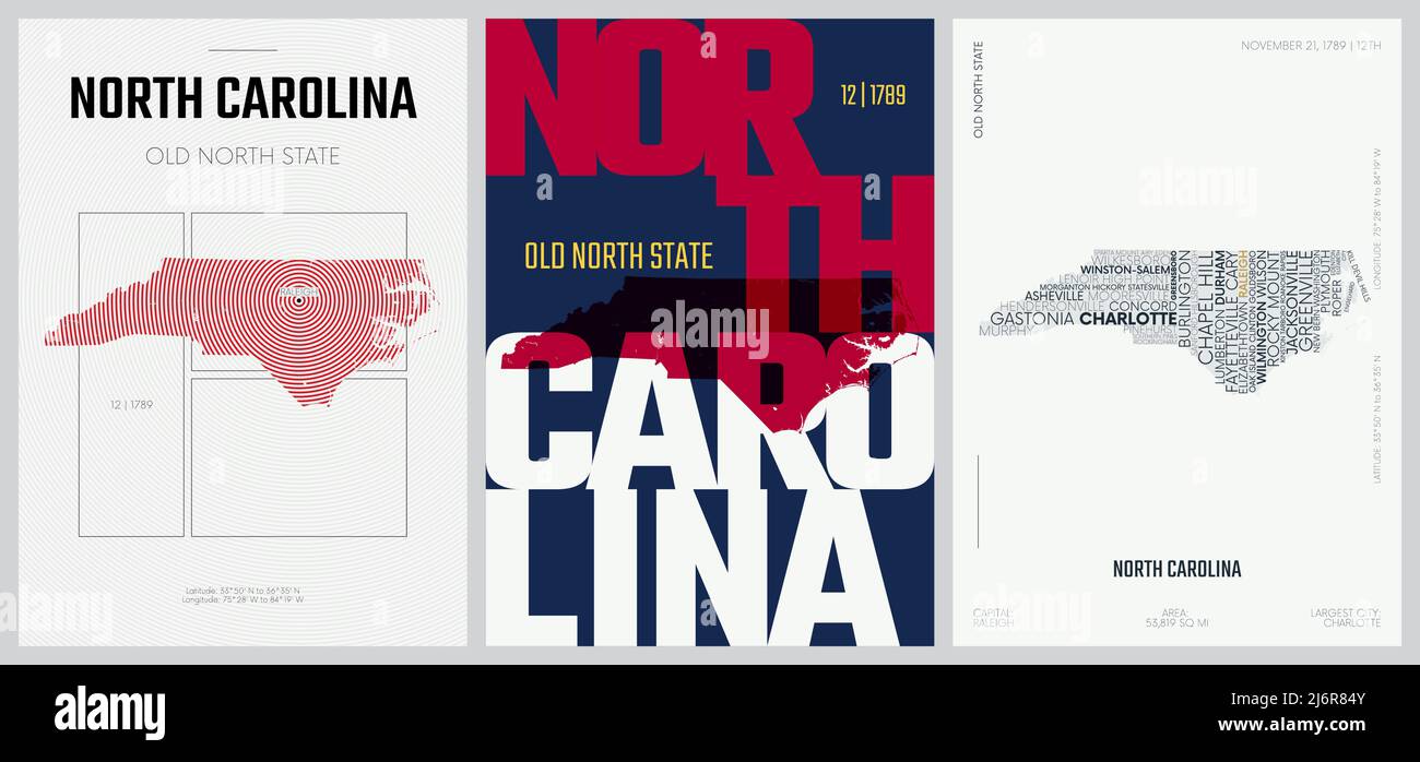 12 of 50 sets, US State Posters with name and Information in 3 Design ...