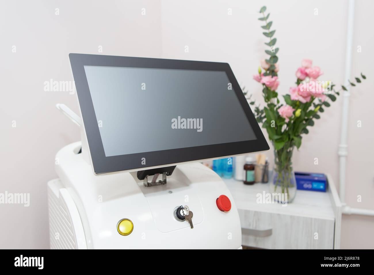 Professional laser hair removal machine, screen for setting up the hair ...