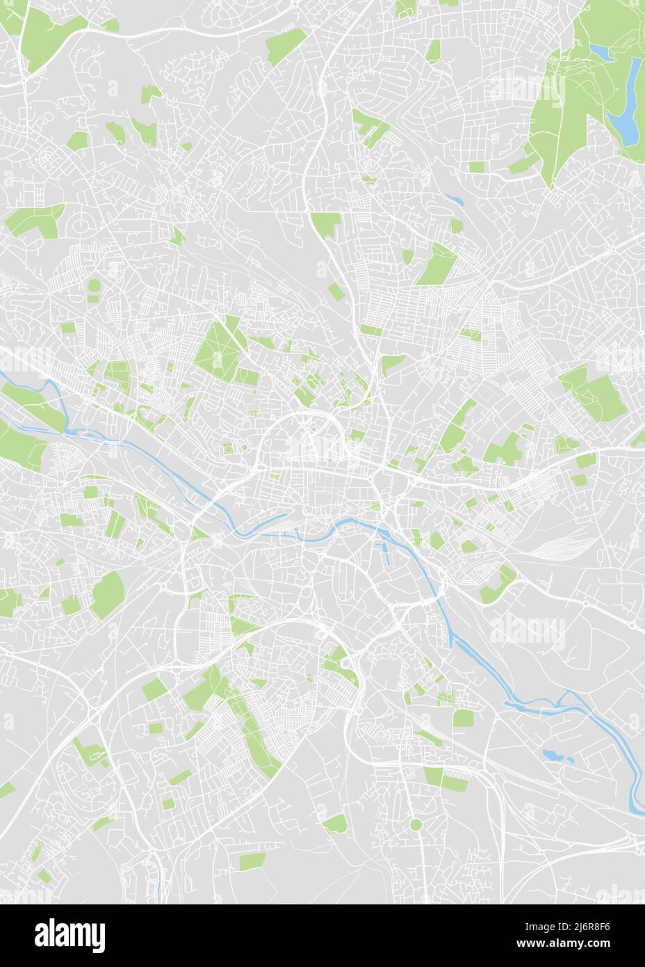 City map Leeds, color detailed plan, vector illustration Stock Vector ...