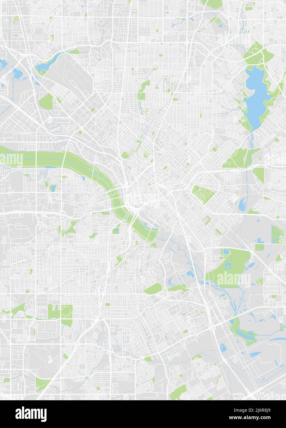 City map Dallas, color detailed plan, vector illustration Stock Vector ...