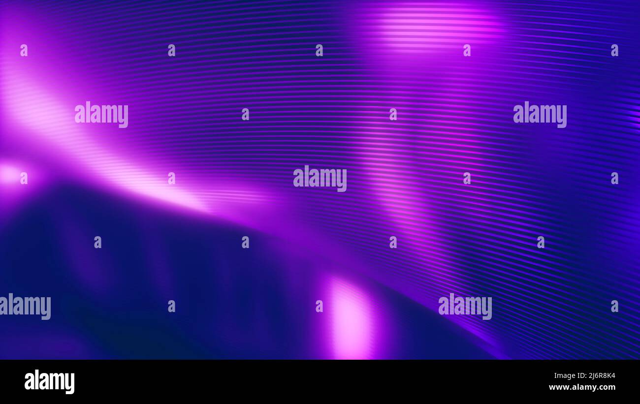 Colorful purple liquid reflective lines shapes - high tech digital ...