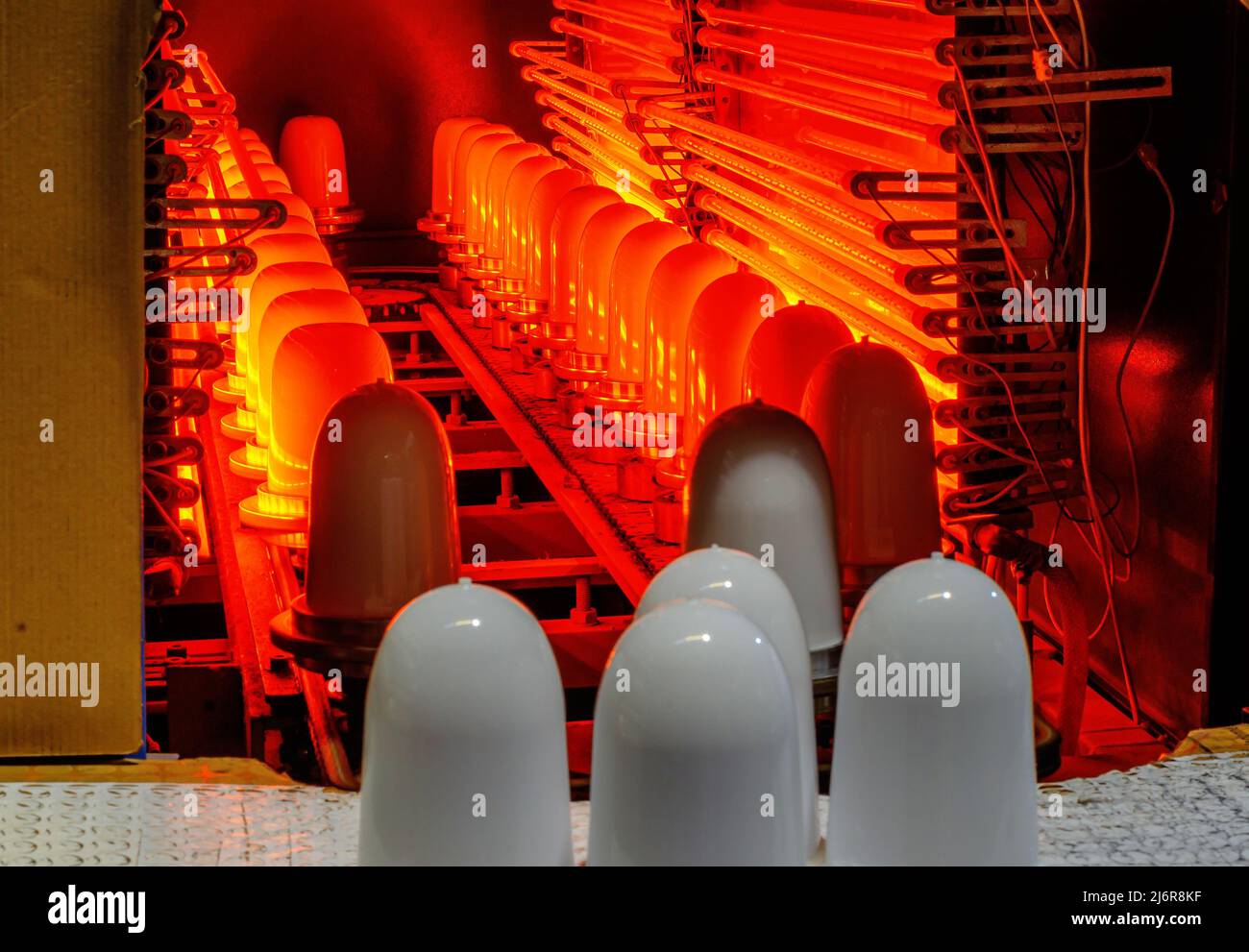 Light factory. Production of round bulbs for lamps. Automated shop ...