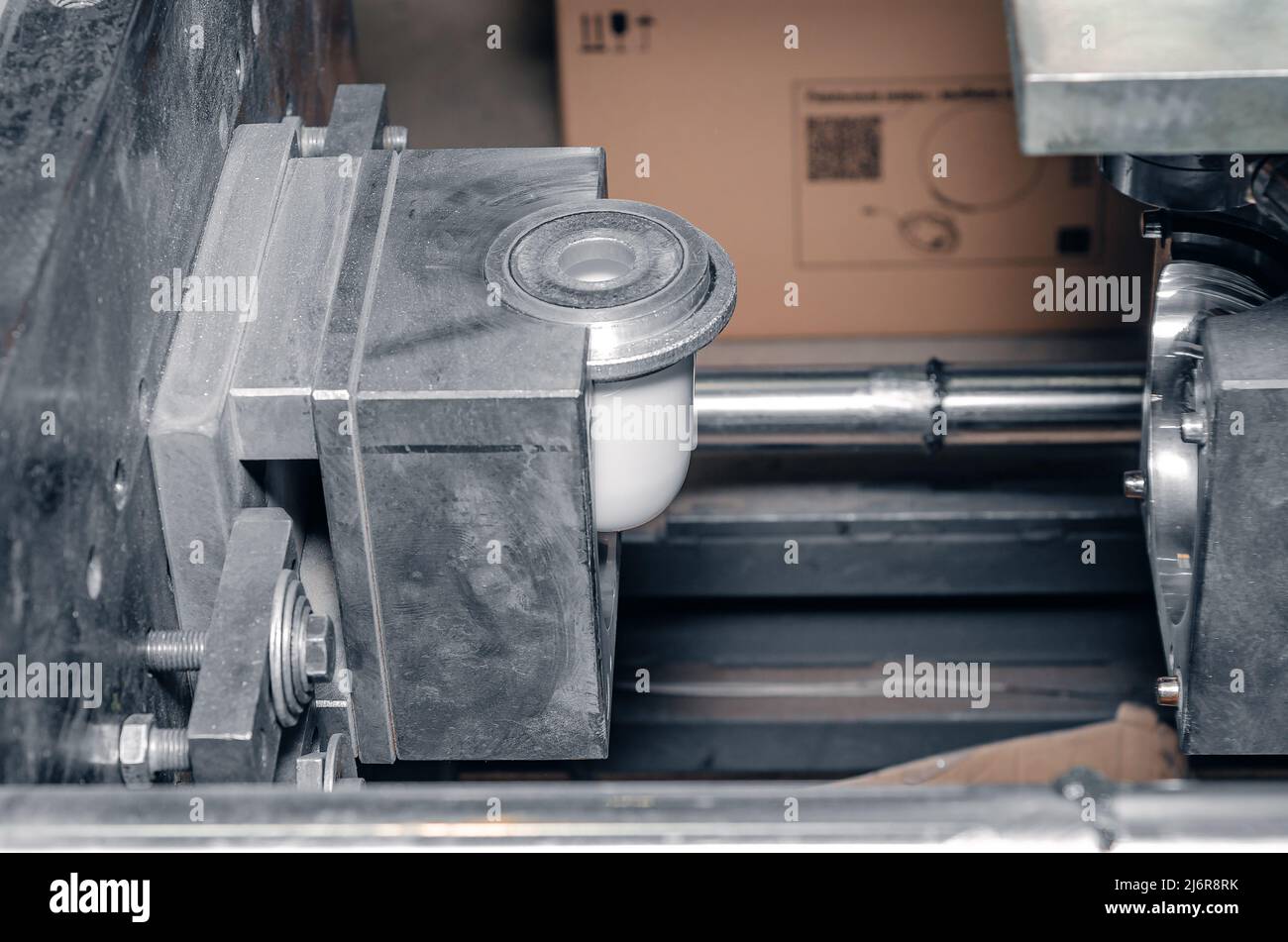 Automated press for production of lampshades. Production background ...