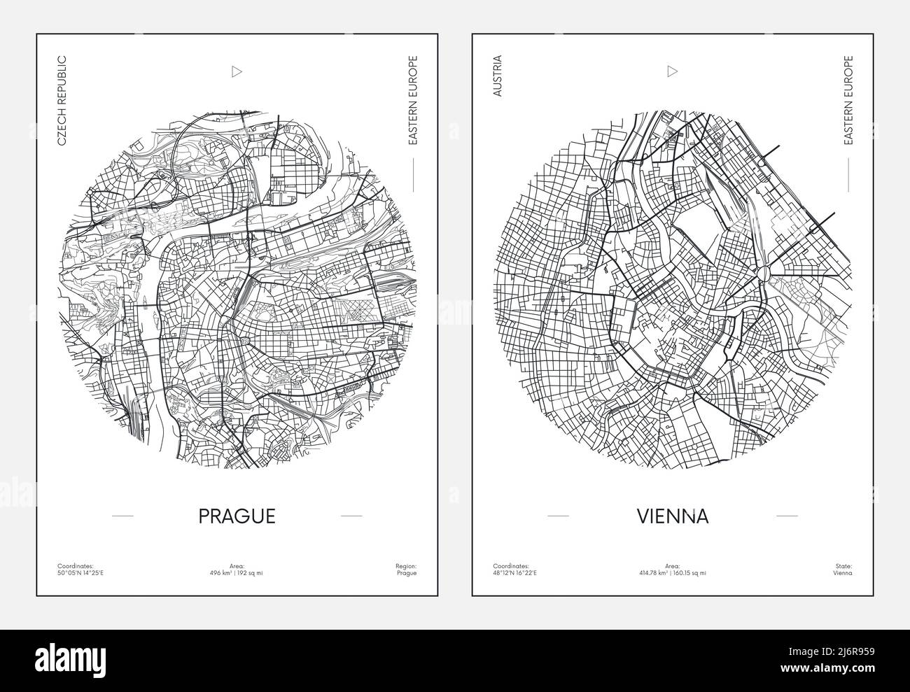 Map of vienna hi-res stock photography and images - Alamy