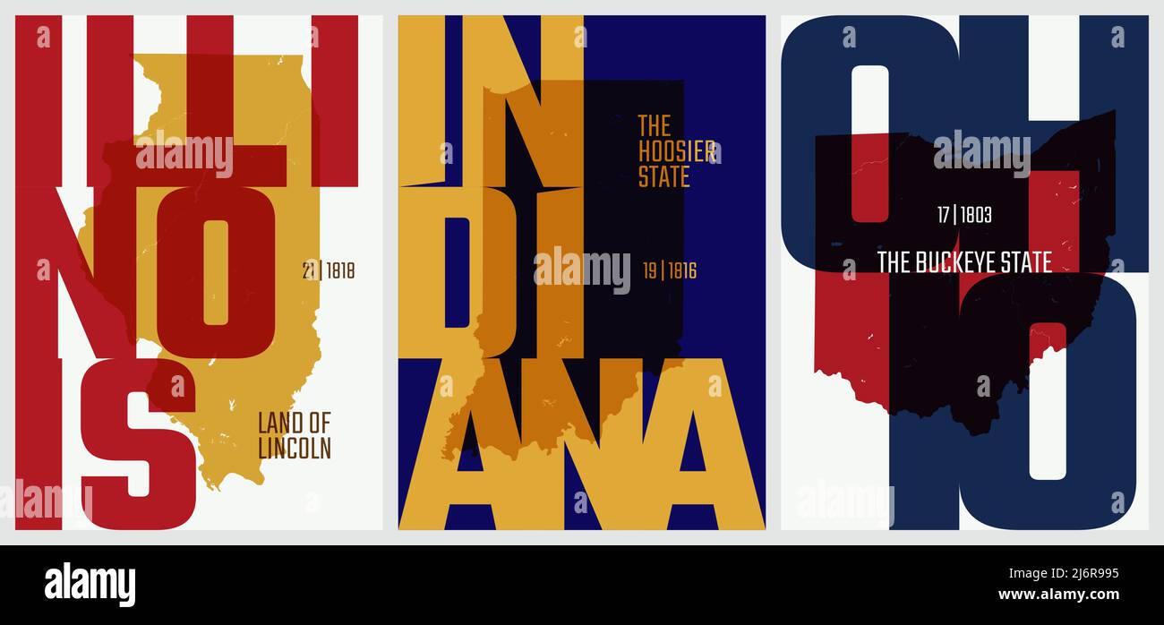 Illinois map Stock Vector Images - Alamy