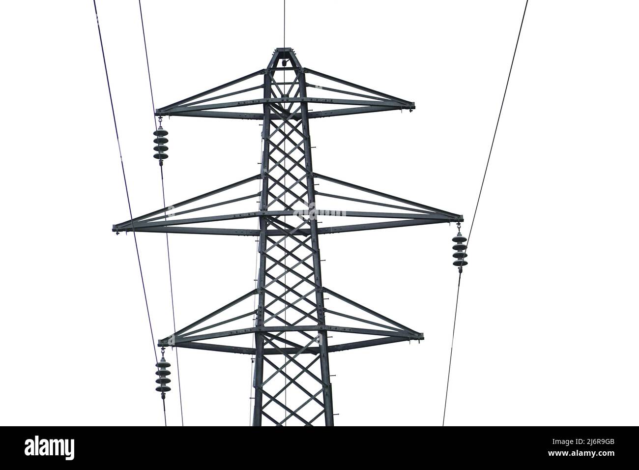 A pylon stands out against a pale sky Stock Photo - Alamy