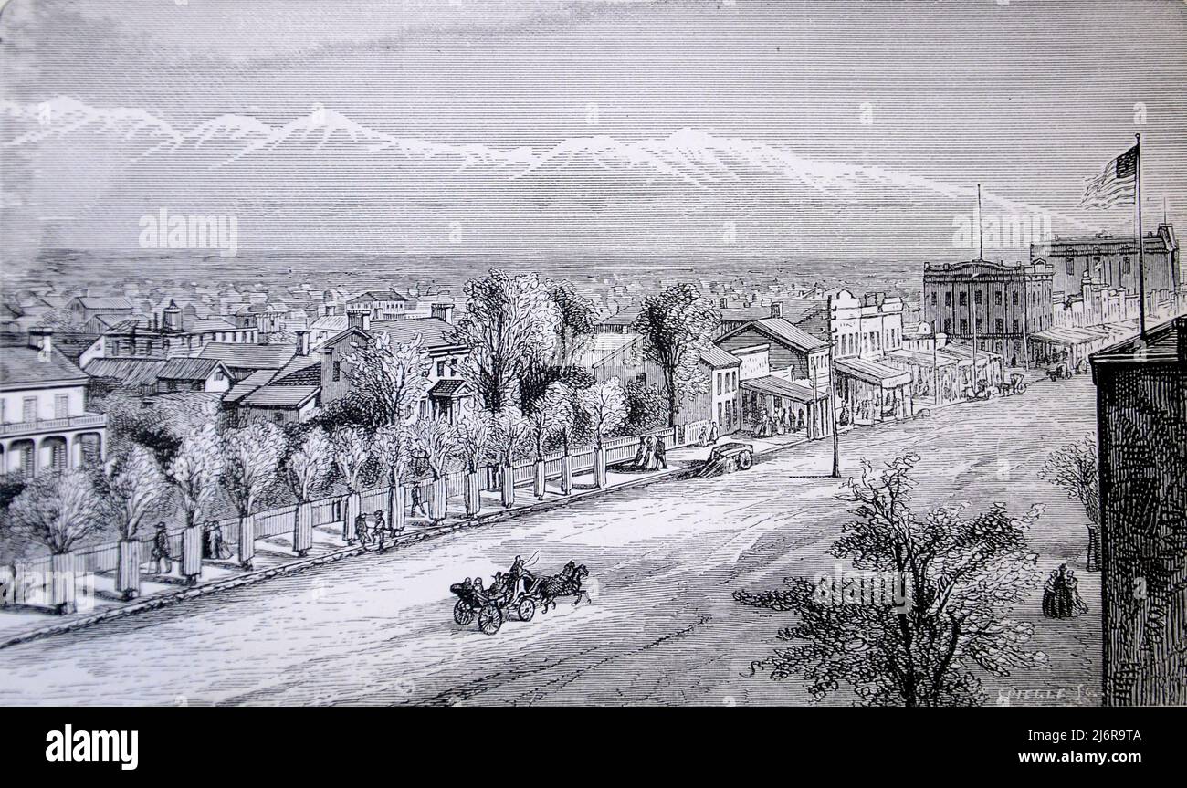 View of Main Street, Salt Lake City, USA, from the book: 'An ...
