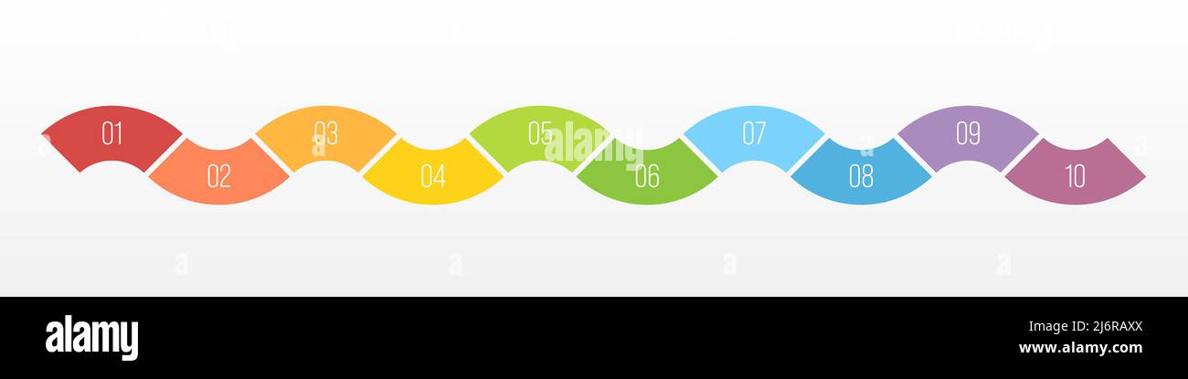 10 step process modern infographic diagram Stock Vector Image & Art - Alamy
