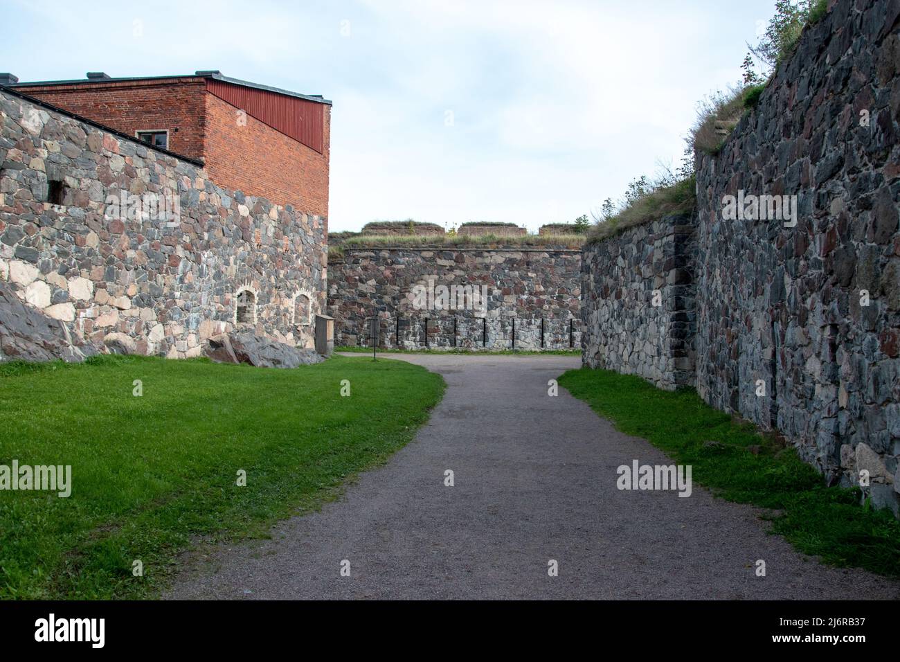Fortification walls of Suomenlinna Sea Fortress, Helsinki, Finland ...