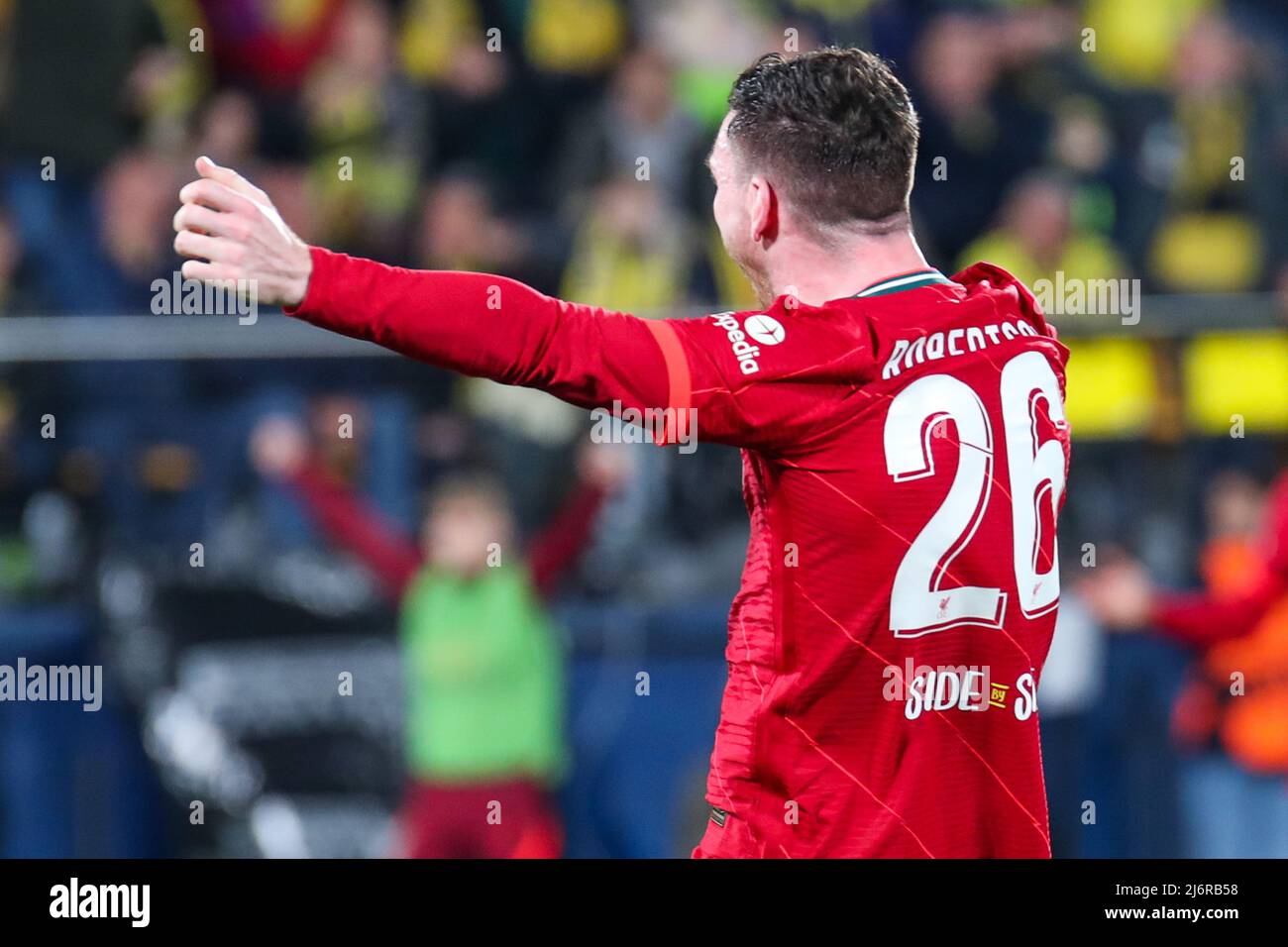 the joy of Andrew Robertson (Liverpool FC) during Villarreal CF vs ...