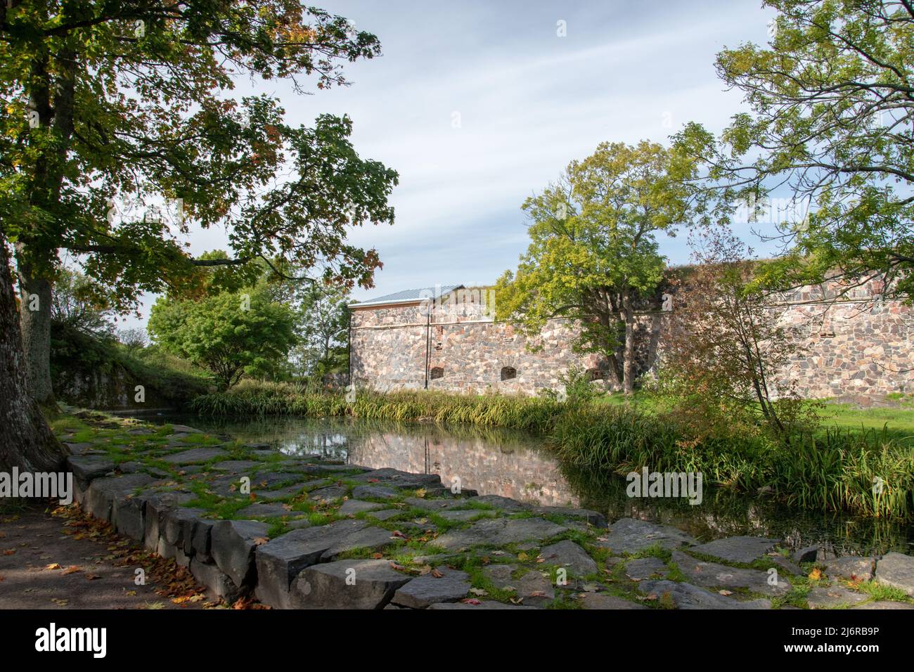 Fortification walls of Suomenlinna Sea Fortress, Helsinki, Finland ...