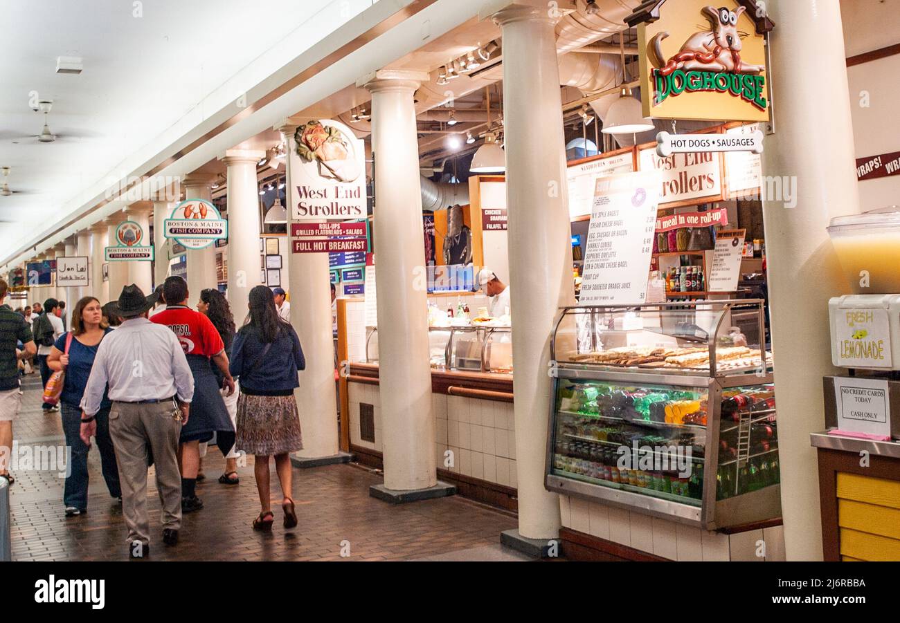 Faneuil Hall Interior Market Boston Massachusetts USA Stock Photo - Alamy