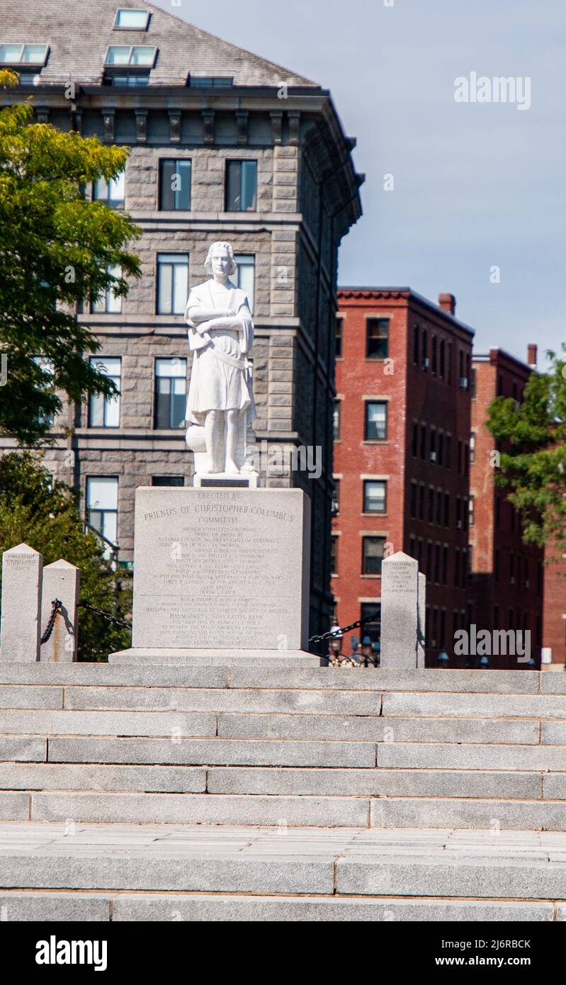 Christopher Columbus Statue, Boston, Massachusetts USA Stock Photo - Alamy