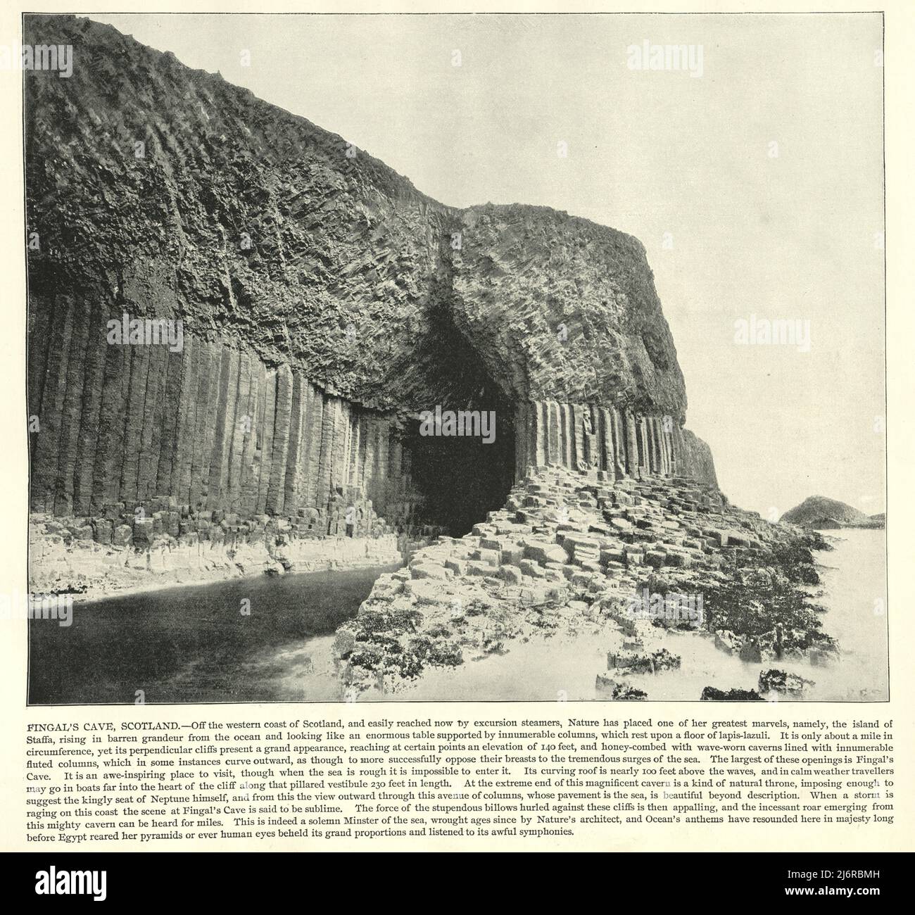 Fingal's Cave a sea cave on the uninhabited island of Staffa, in the ...