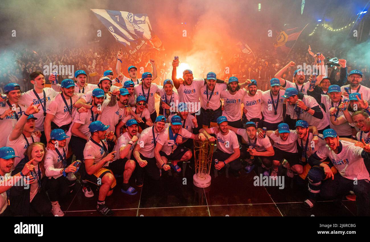 Team photo on the Arenaplatz stage during the National League Playoff ...