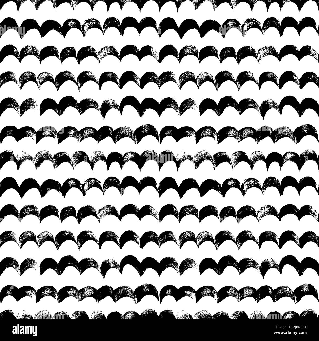 Wavy bold brush strokes vector seamless pattern Stock Vector Image ...