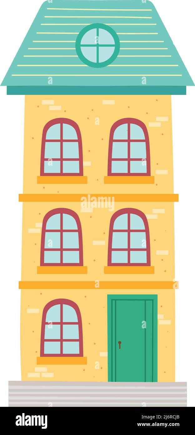 yellow building facade Stock Vector Image & Art - Alamy