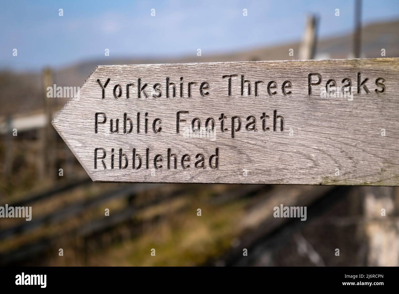 Directional Signpost pointing the way to Ribblehead in The Yorkshire ...