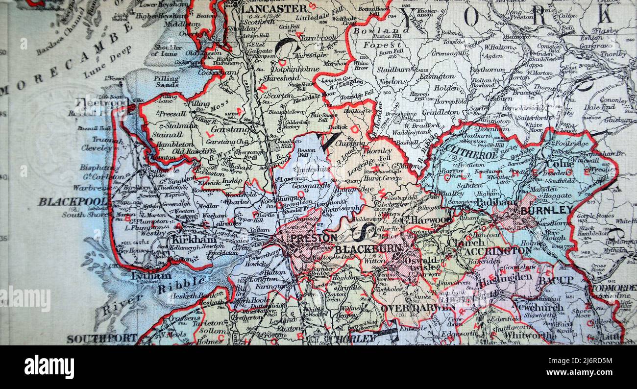 Accrington map hi-res stock photography and images - Alamy