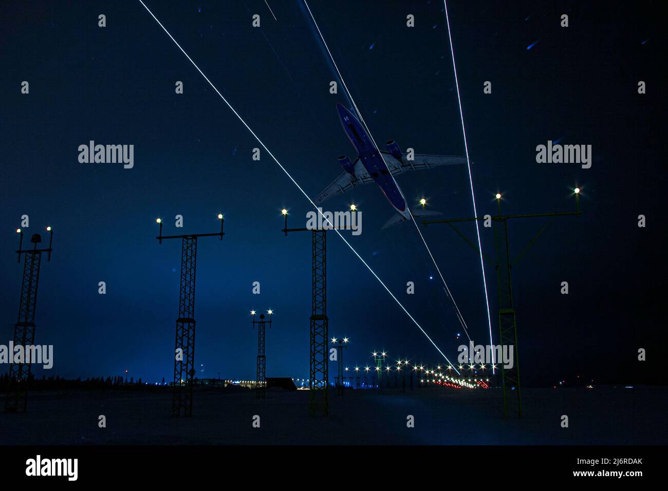 Night time take-off Stock Photo - Alamy