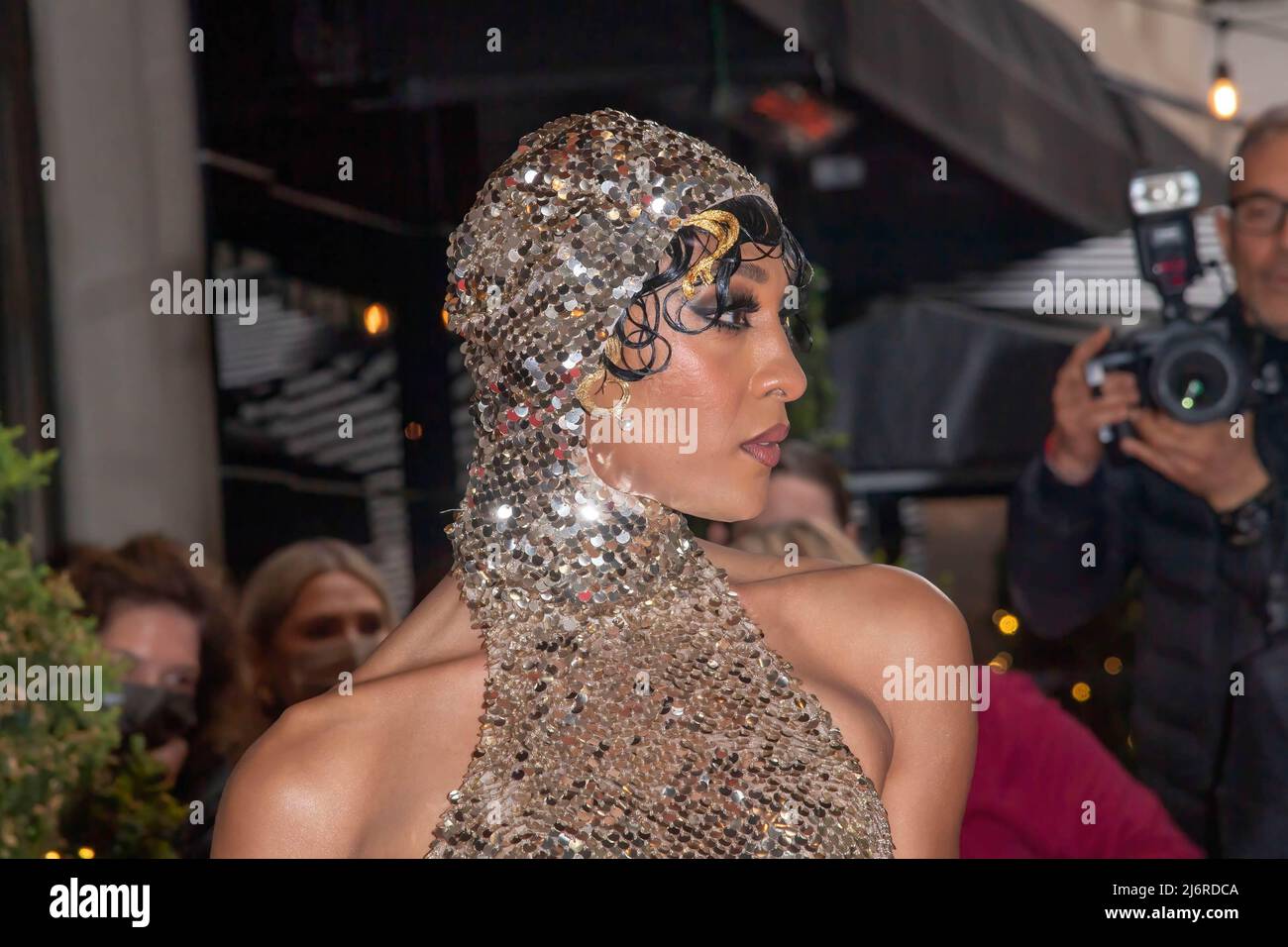 Michaela JaÈ Rodriguez wearing Moschino departs The Mark Hotel for 2022 ...