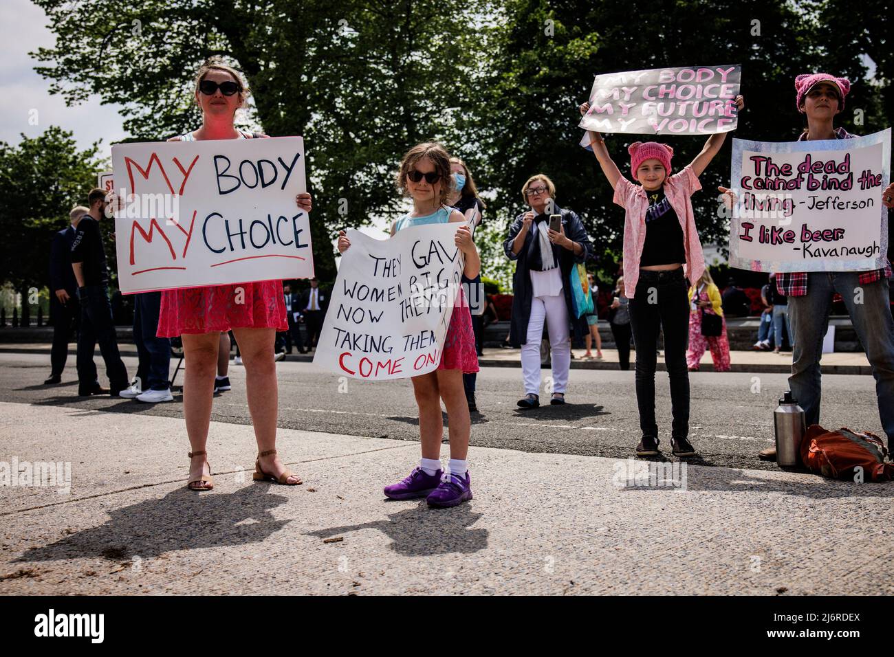Pro Choice supporters gather in front of the United States Supreme ...