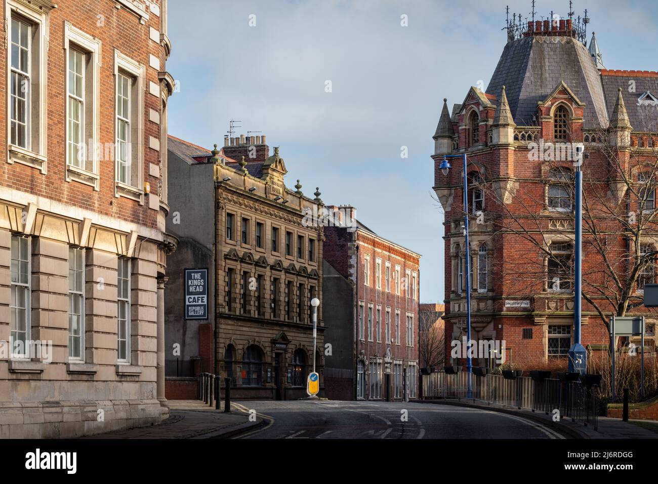 View of Bridge Street, Blyth, Northumberland on a quiet day Stock Photo ...