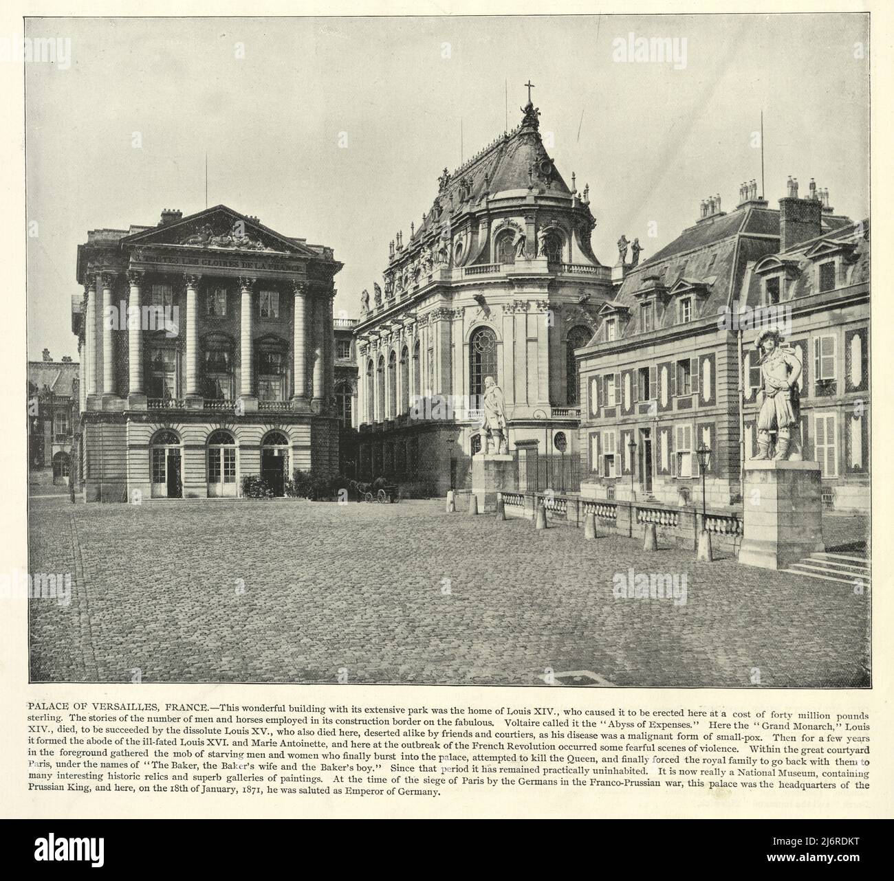 Vintage photograph of the Palace of Versailles, France, Victorian 19th ...