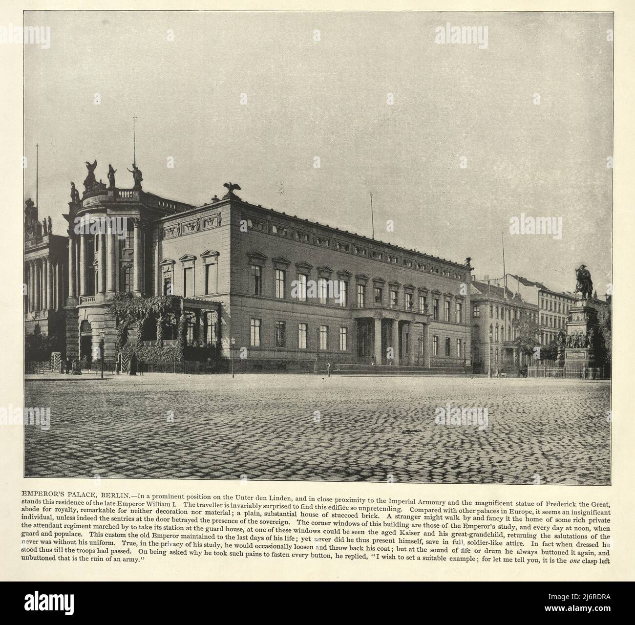 Vintage photograph of Emperor's Palace, Berlin, Germany, Victorian 19th ...