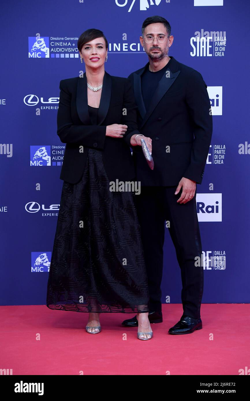 Rome, David Di Donatello 2022. In the photo Roberta Giarrusso and her ...