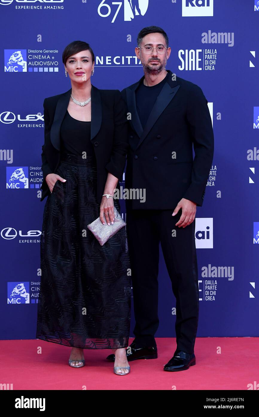 Rome, David Di Donatello 2022. In the photo Roberta Giarrusso and her ...