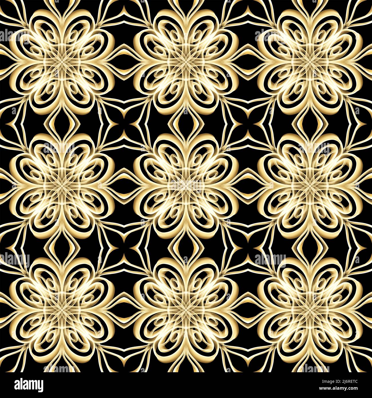 Seamless luxurious surface pattern in golden color. Use for fashion ...