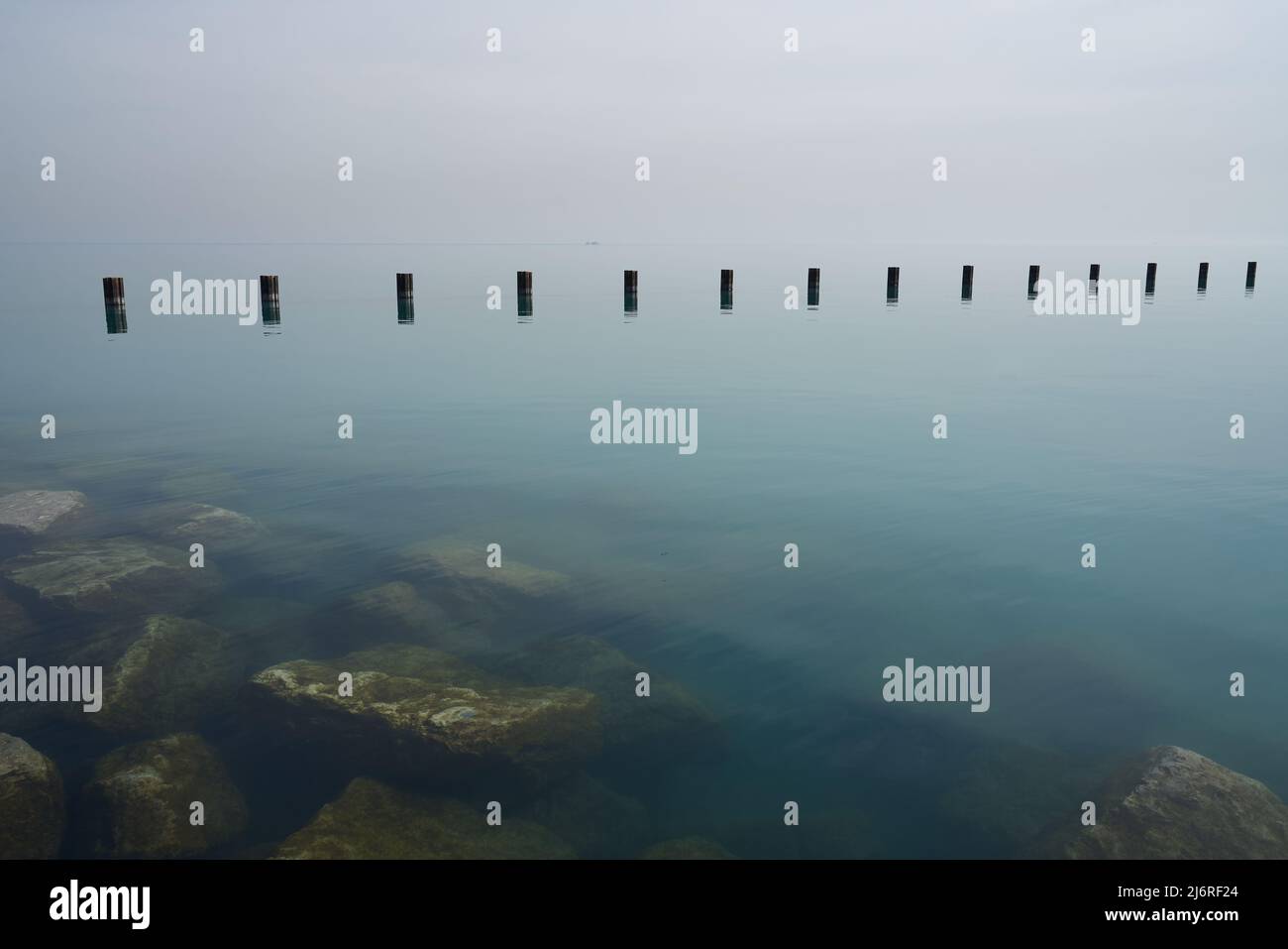 Breakwater and submerged rocks hi-res stock photography and images - Alamy