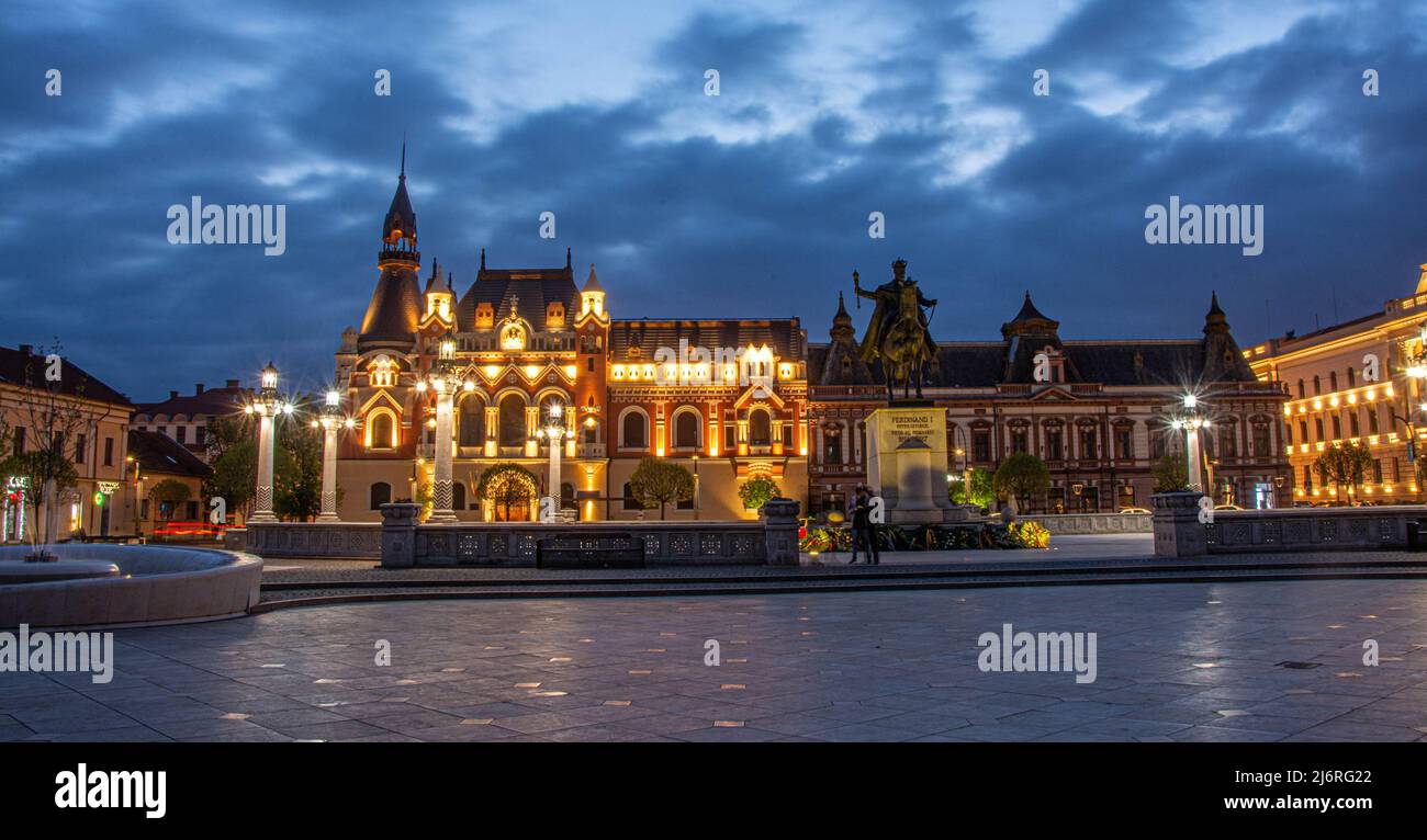 " Oradea, Romania - 04.25.2022:Oradea medieval downtown in Transylvania ...