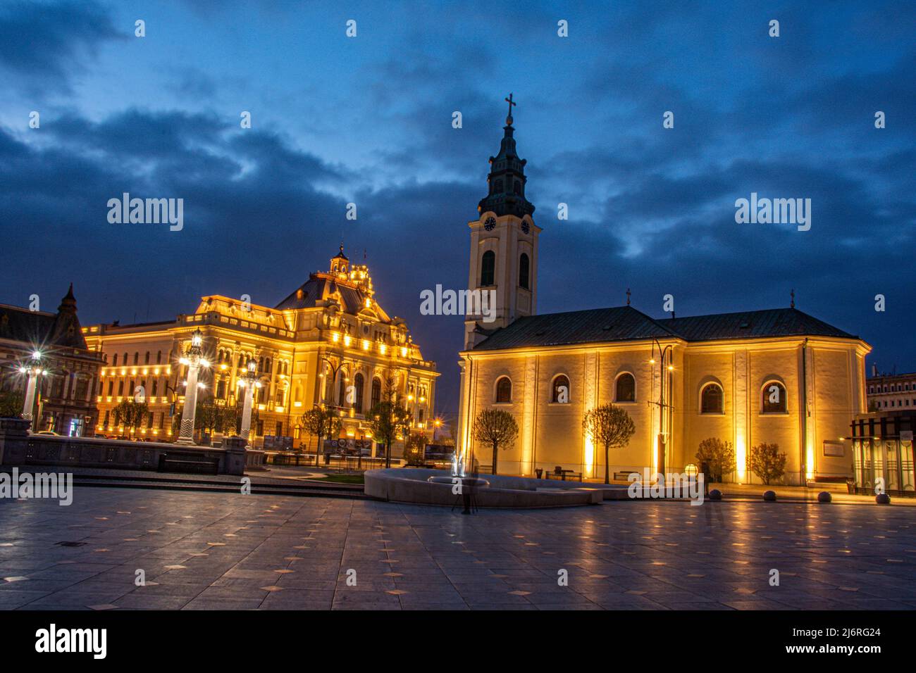 " Oradea, Romania - 04.25.2022:Oradea medieval downtown in Transylvania ...