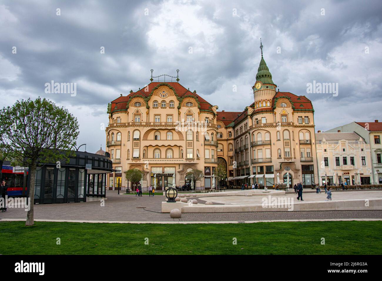 " Oradea, Romania - 04.25.2022:Oradea medieval downtown in Transylvania ...