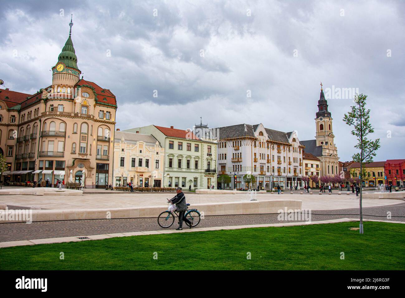 " Oradea, Romania - 04.25.2022:Oradea medieval downtown in Transylvania ...