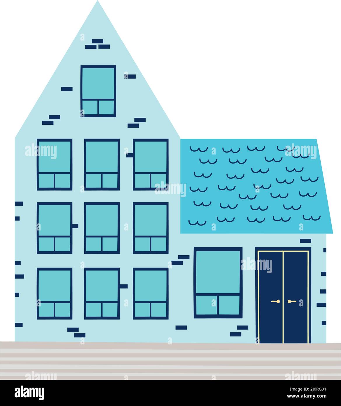 building blue facade Stock Vector Image & Art - Alamy
