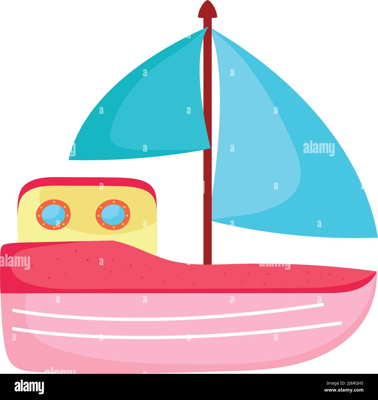 pink sailboat vehicle Stock Vector Image & Art - Alamy