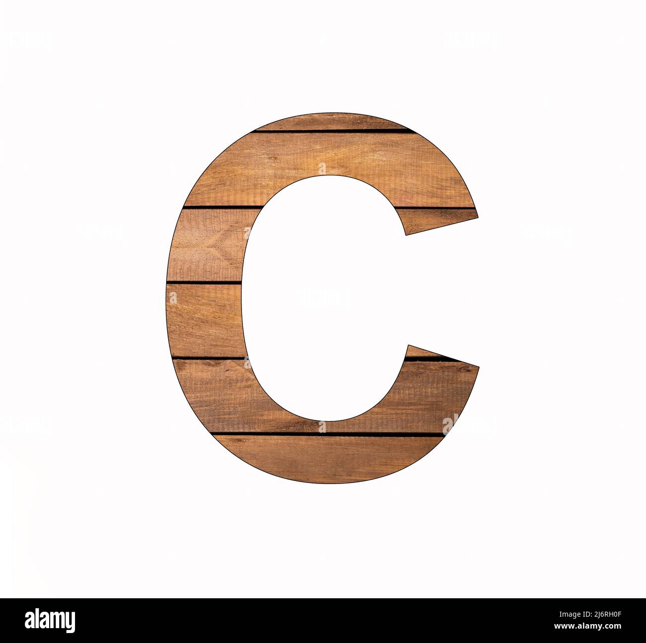 Alphabet letter C - Tongue and groove board Stock Photo - Alamy