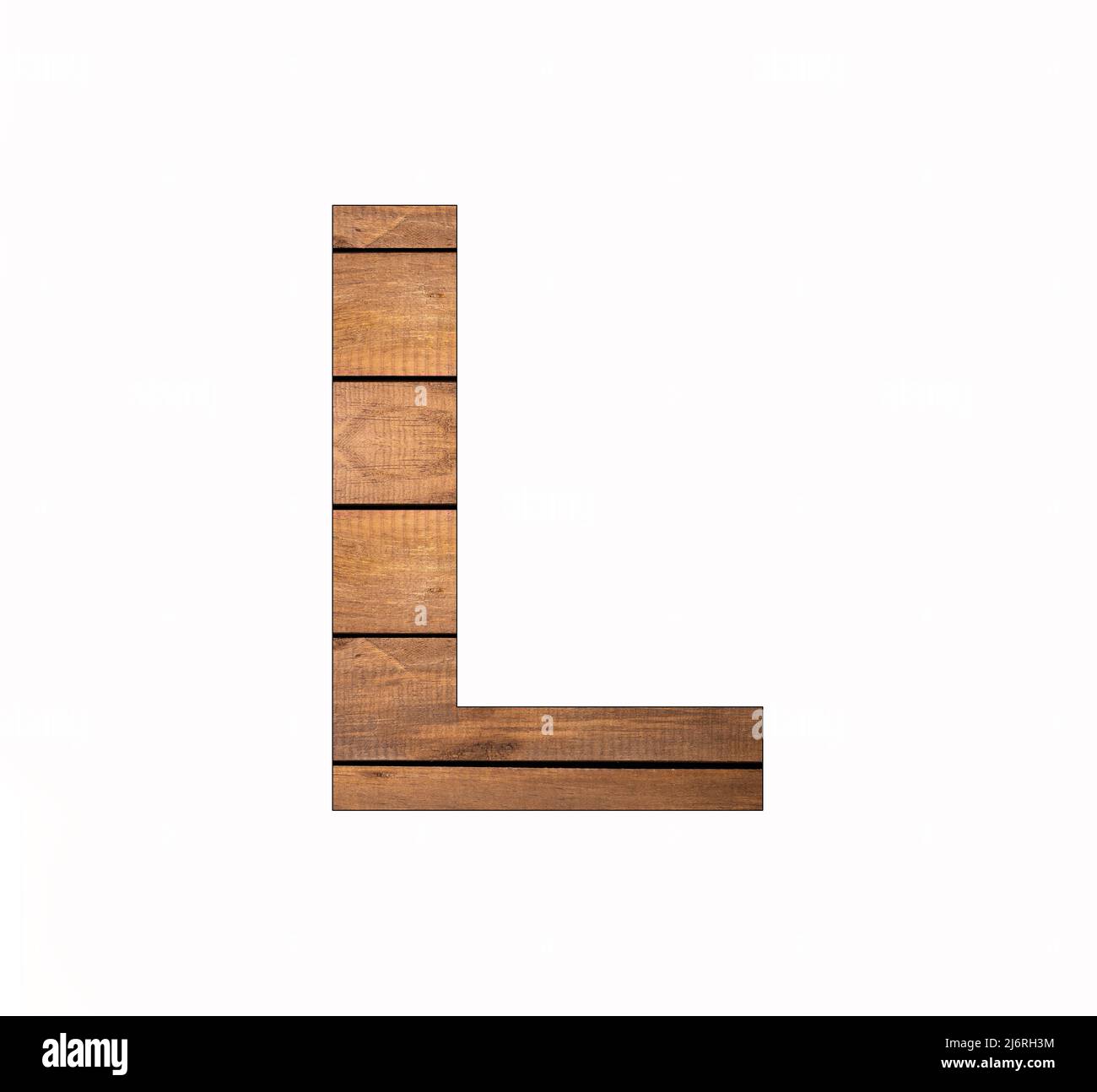 Capital letter L - Rustic wooden boards with grooves Stock Photo - Alamy