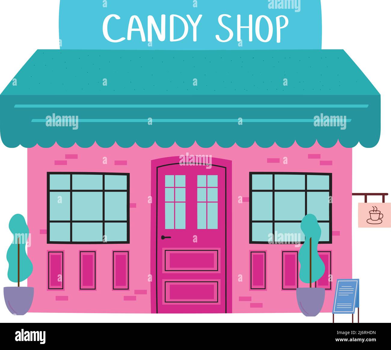 candy shop facade Stock Vector Image & Art - Alamy