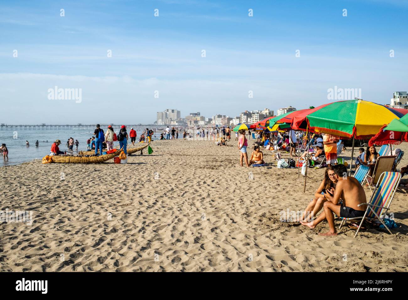 Pimentel Beach, Chiclayo, Chiclayo Province, Peru Stock Photo - Alamy