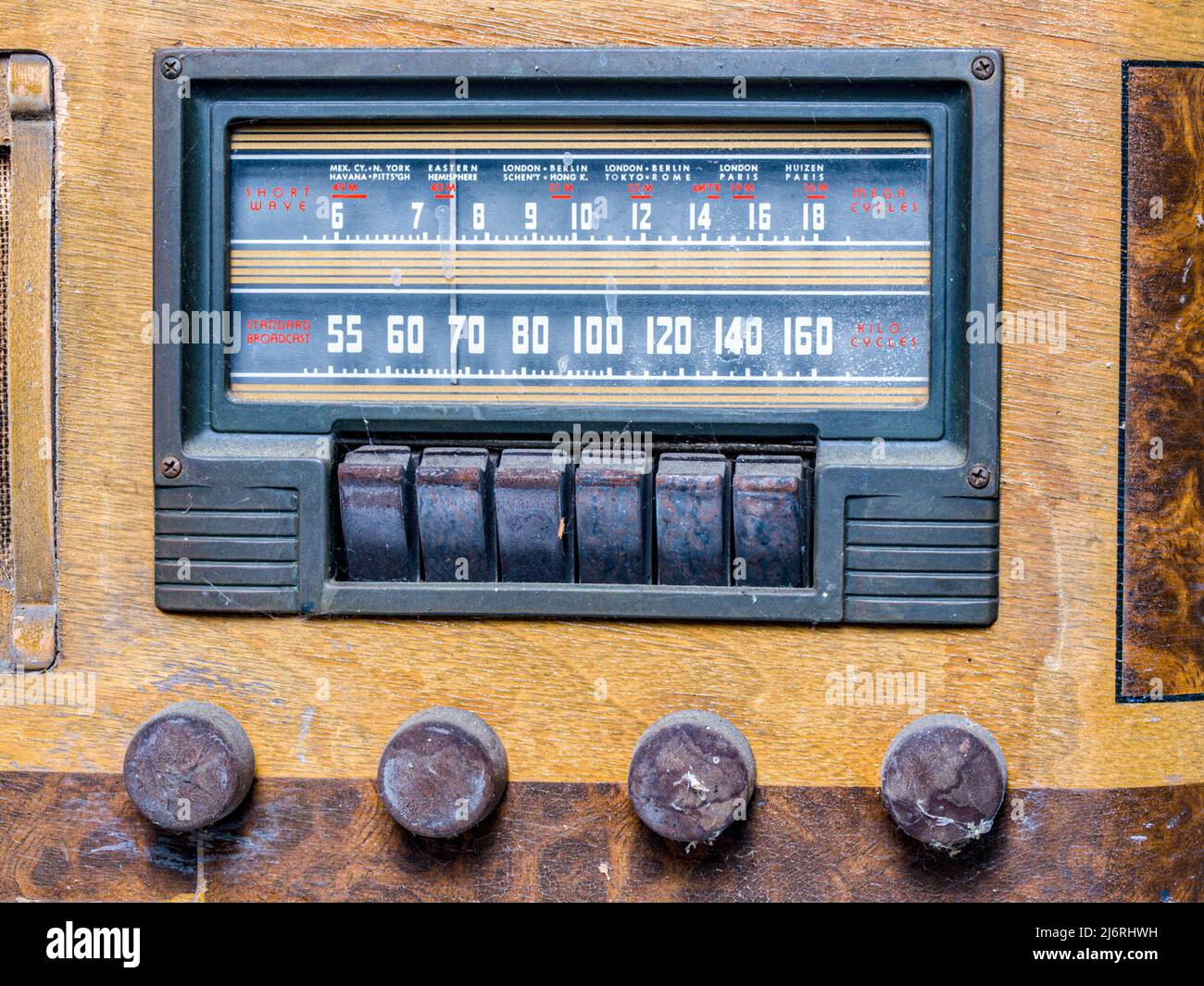 Antique wooden radio exterior Stock Photo - Alamy