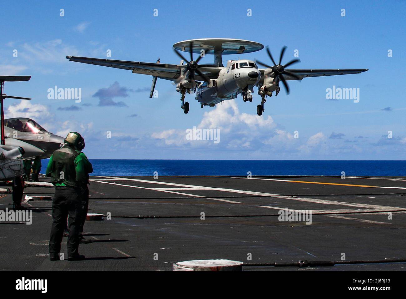 PHILIPPINE SEA (May 2, 2022) An E-2D Hawkeye, assigned to the ...
