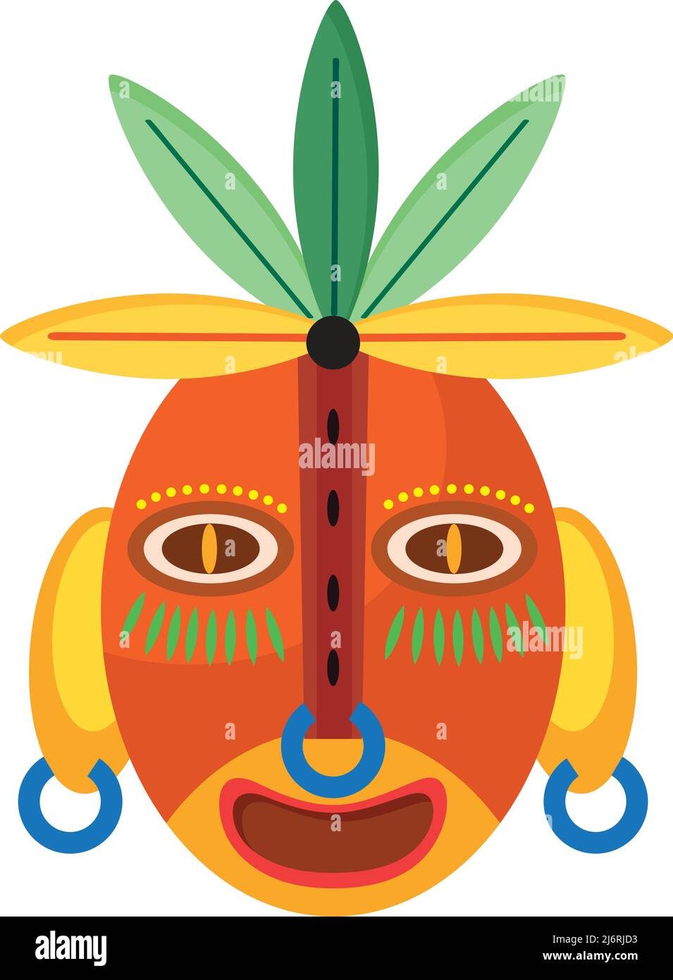 african mask with feathers Stock Vector Image & Art - Alamy