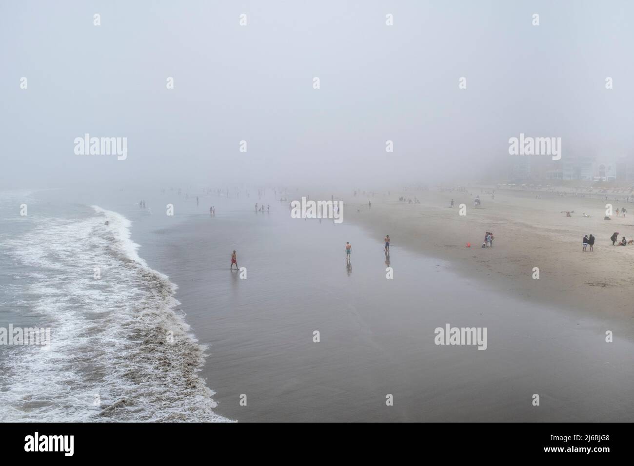 Peruvians At The Seaside, Pimentel Beach, Chiclayo, Chiclayo Province ...